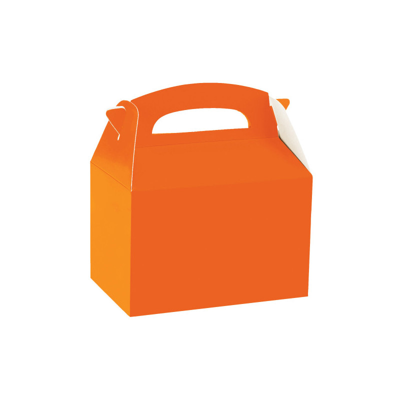 boîte lunch box en orange à personnaliser type cadeaux invites