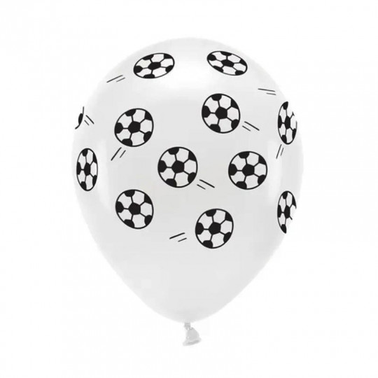 Ballons latex football foot motifs ballons de football noir blanc