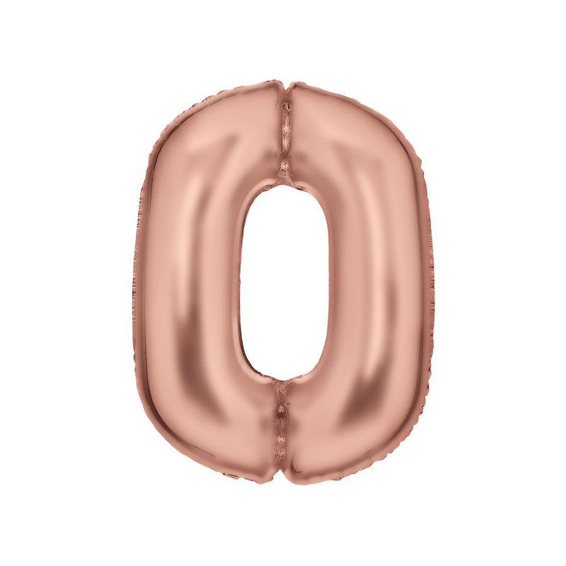 ballon alu géant chiffre rose gold rose cuivré anniversaire