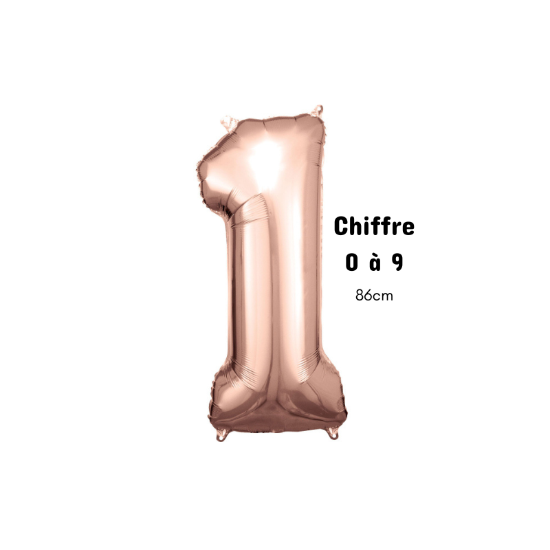 ballon chiffre rose gold brillant décoration anniversaire