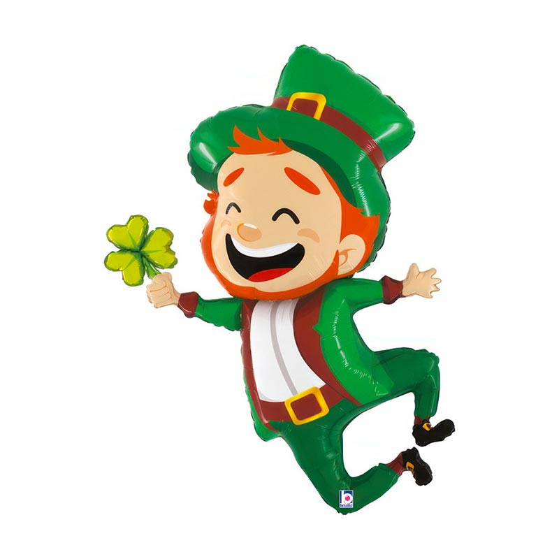 Grand Ballon Saint Patrick Leprechaun Lutin Irlandais Vert