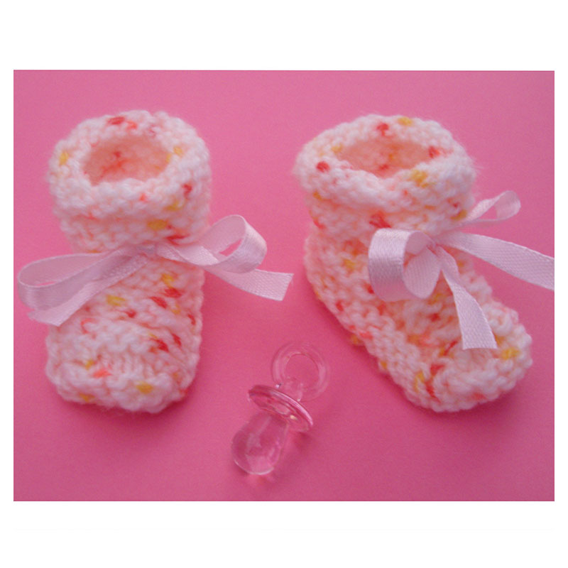 Mini Chaussons Décoratifs roses chinés décoration de table